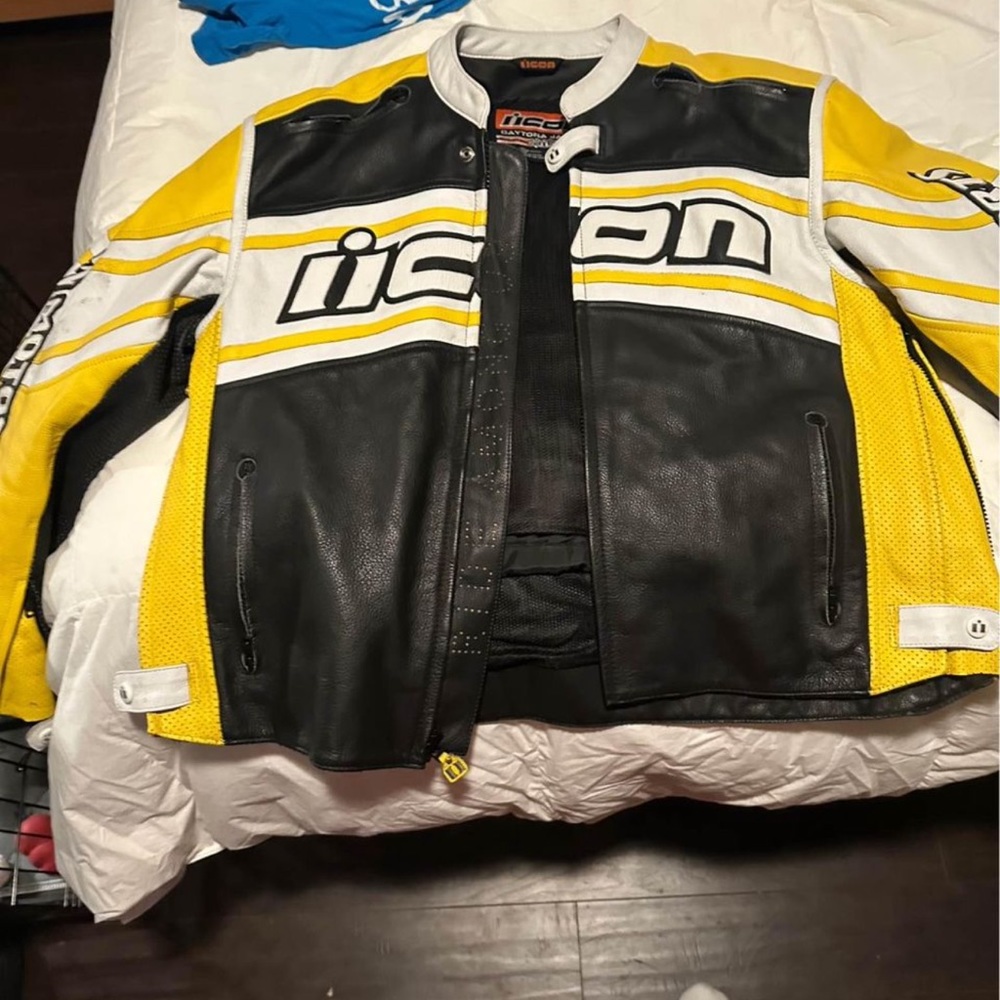 Icon Motorsports Leather Armored Riding Jacket - Gem
